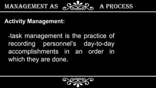 PERSONALITIES AND DEFINITIONS OF MANAGEMENT CFLM2 | PPTX