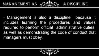 PERSONALITIES AND DEFINITIONS OF MANAGEMENT CFLM2 | PPTX