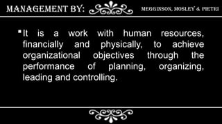 PERSONALITIES AND DEFINITIONS OF MANAGEMENT CFLM2 | PPTX