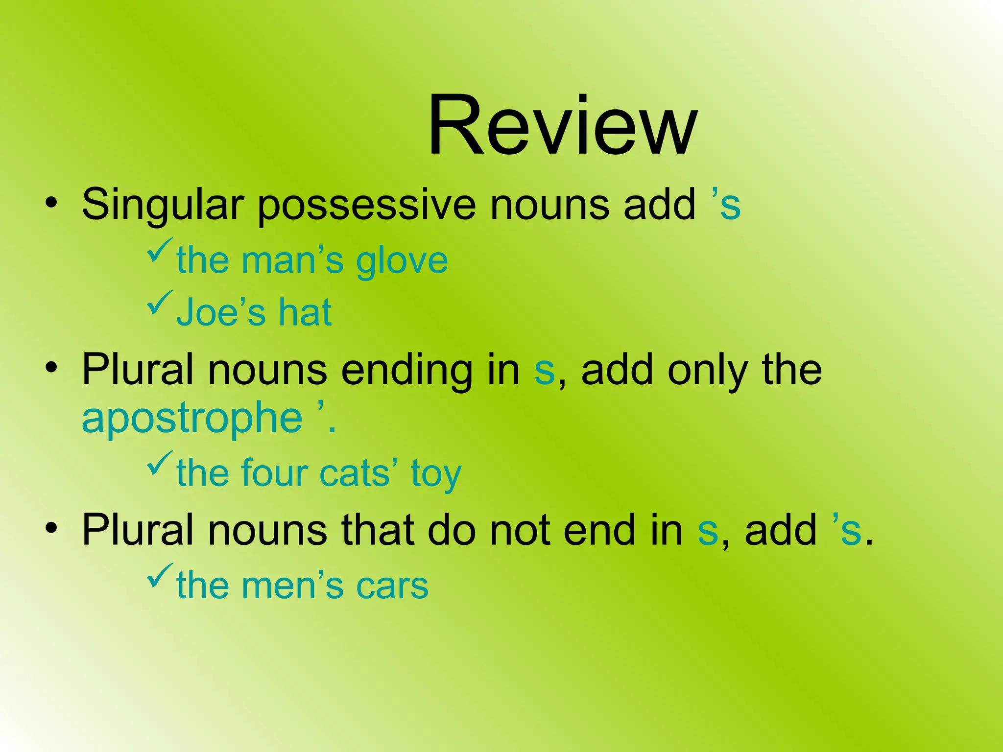 plural-possessives for elementary school students | PPT