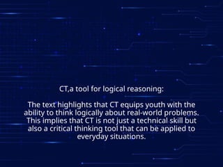 Principle II: Use Computational Thinking as a Foundation | PPT