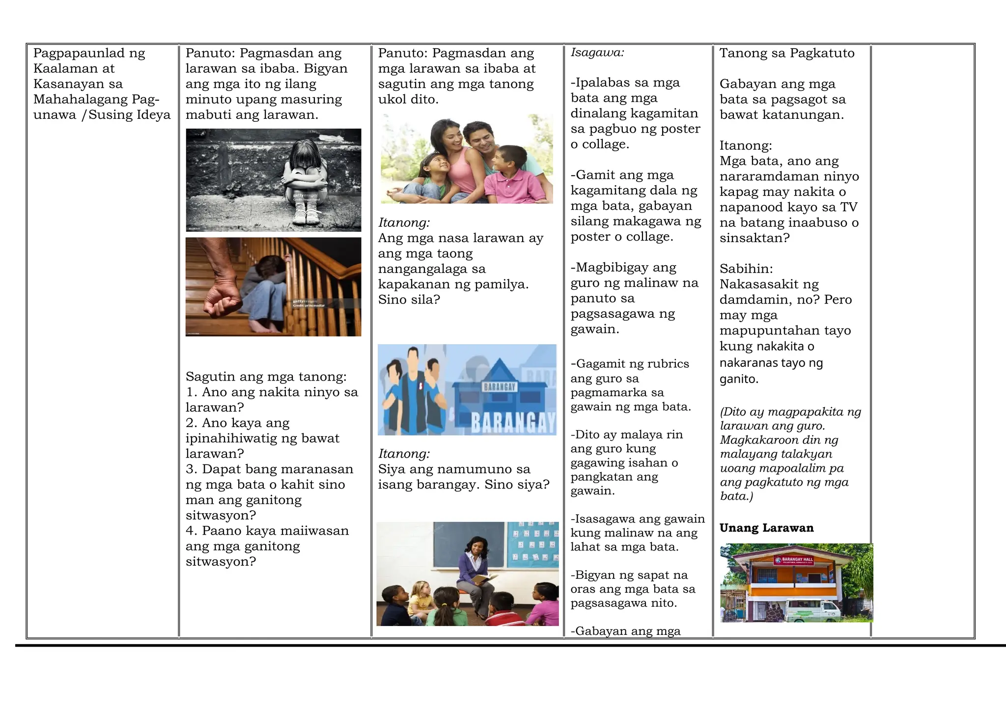 DLL, makabansa, mathematics, araling panlipunan, reading and language ...