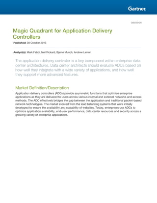G10.2013 Application Delivery Controllers | PDF