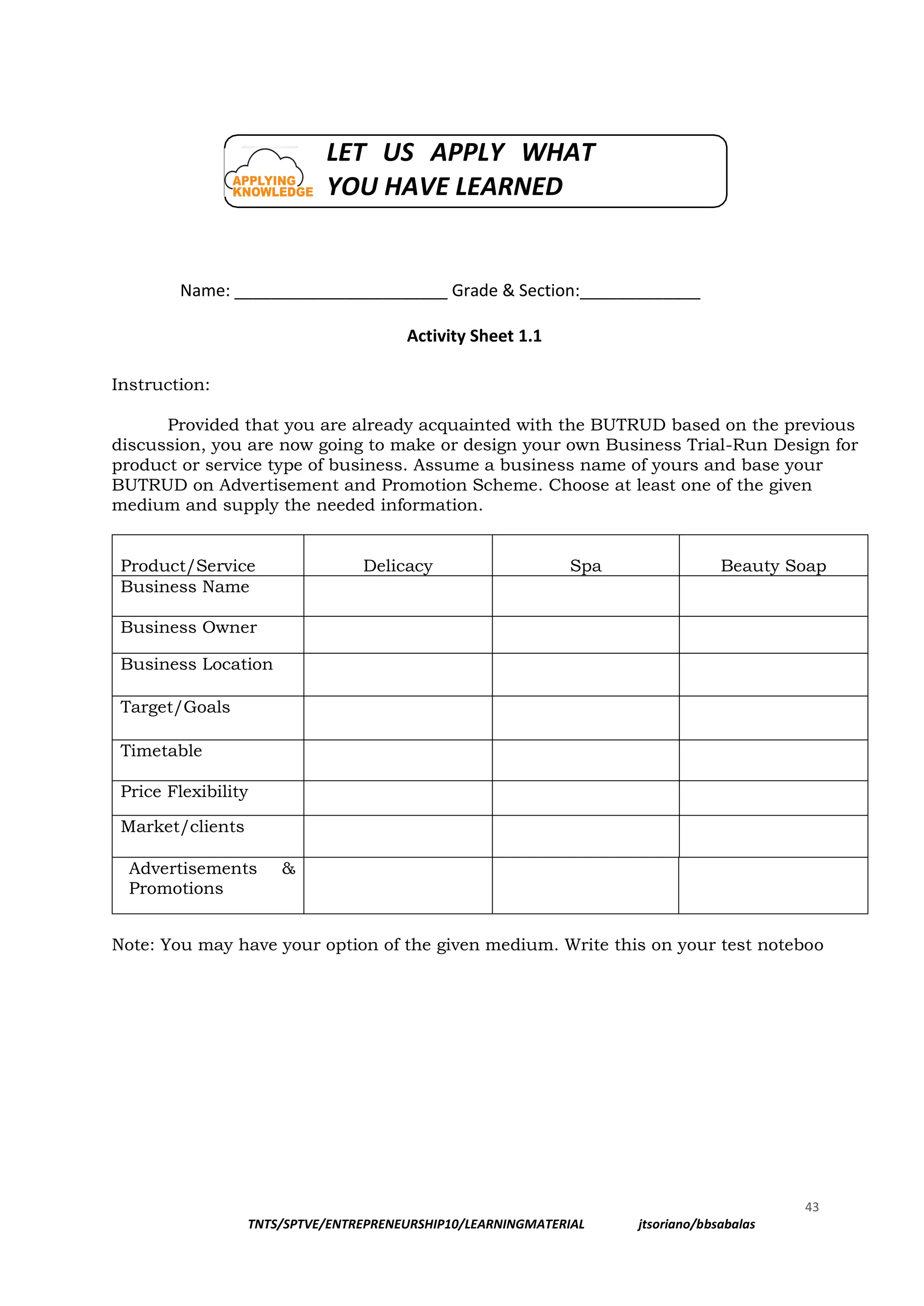 G10-2ND-Quarter-ENTREPRENEURSHIP grade 10 | PDF