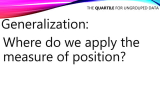 measures of position - grade 10 math | PPTX