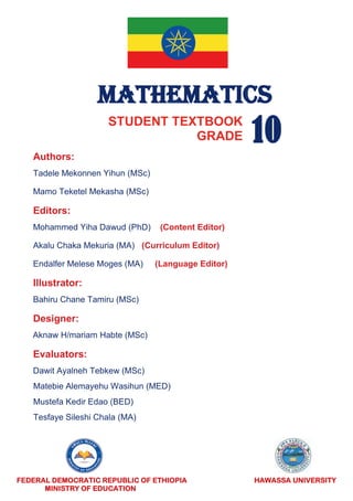 Grade Ten Mathematics for Ethiopian students | PDF