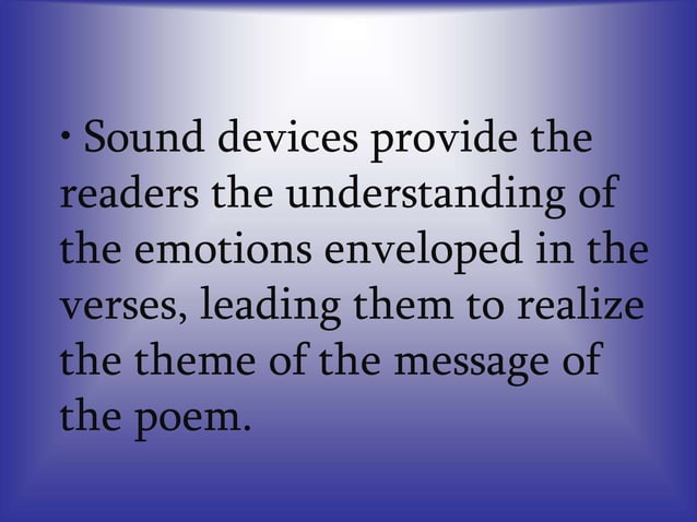 G10- Sound Devices.ppt | Poetry | Books and Literature