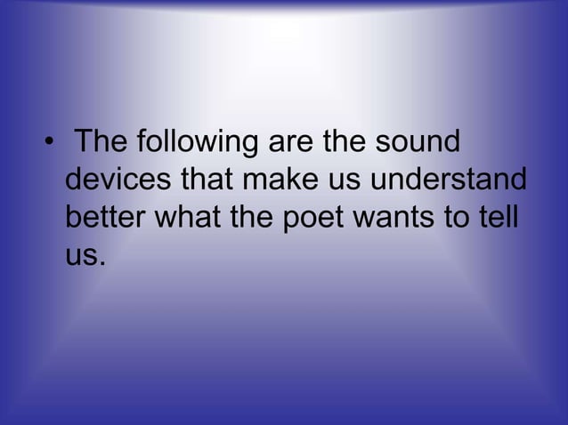 G10- Sound Devices.ppt | Poetry | Books and Literature