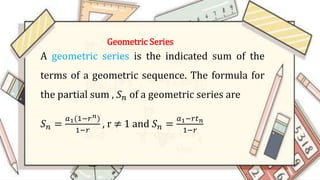 Grade 10 week 7 Mathematics Geometric Series | PPTX