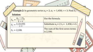 Grade 10 week 7 Mathematics Geometric Series | PPT
