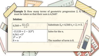 Grade 10 week 7 Mathematics Geometric Series | PPTX