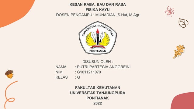 G1011211070, Putri Partecia A, Kesan Raba, Bau dan Rasa.pptx