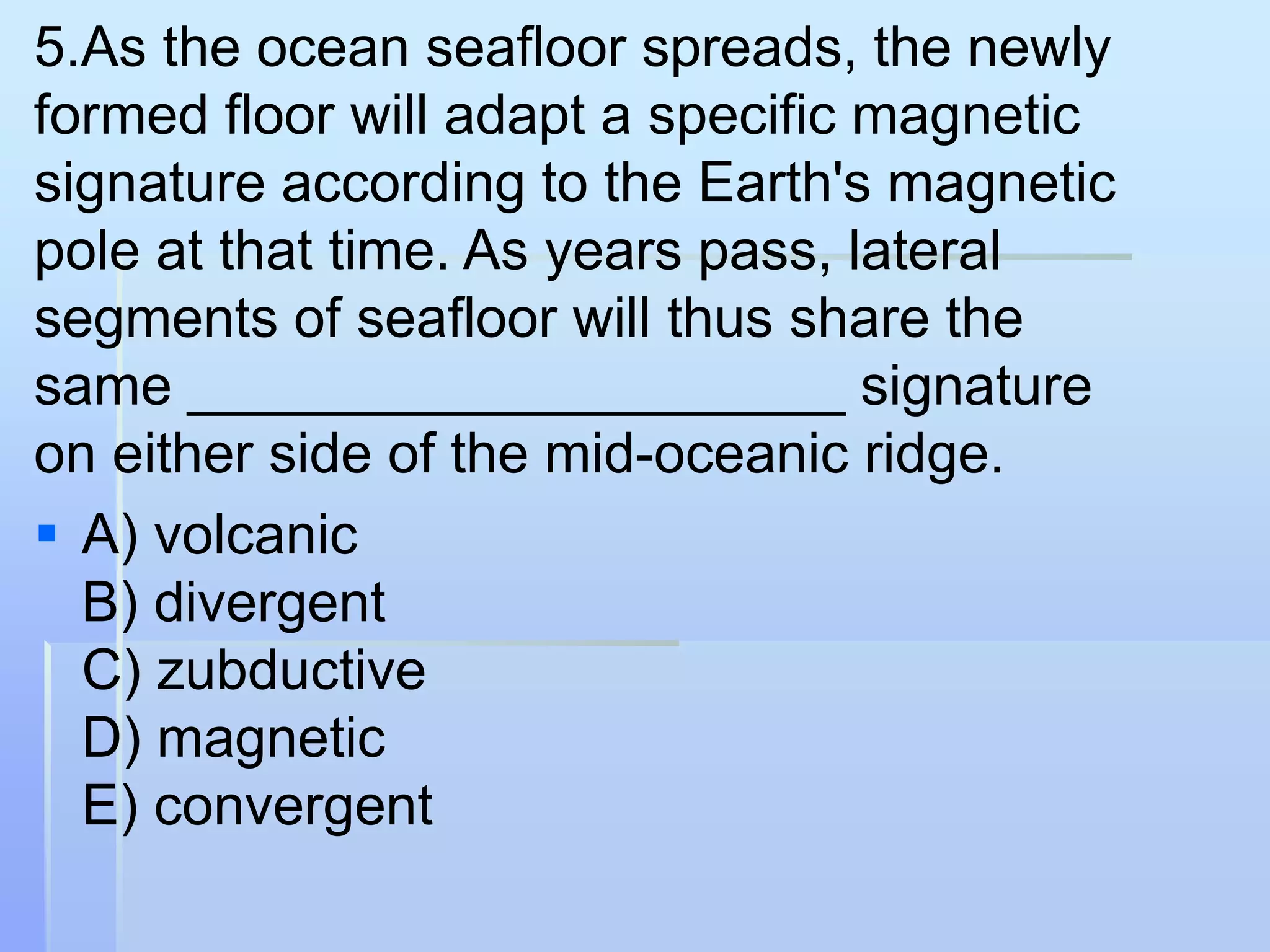 seafloor spreading theory | PPT