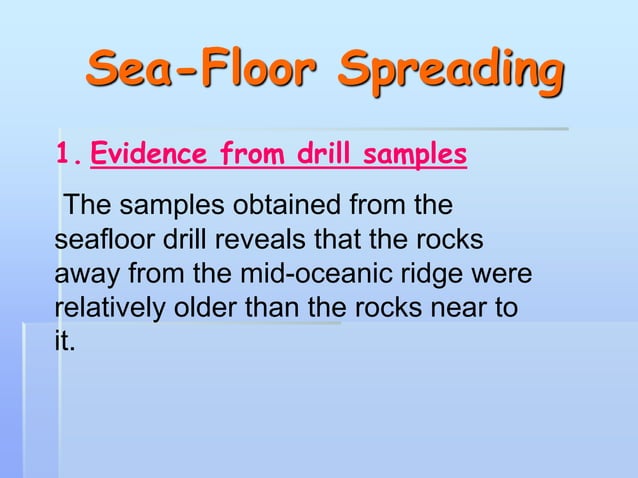 seafloor spreading theory | PPT