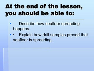 seafloor spreading theory | PPT