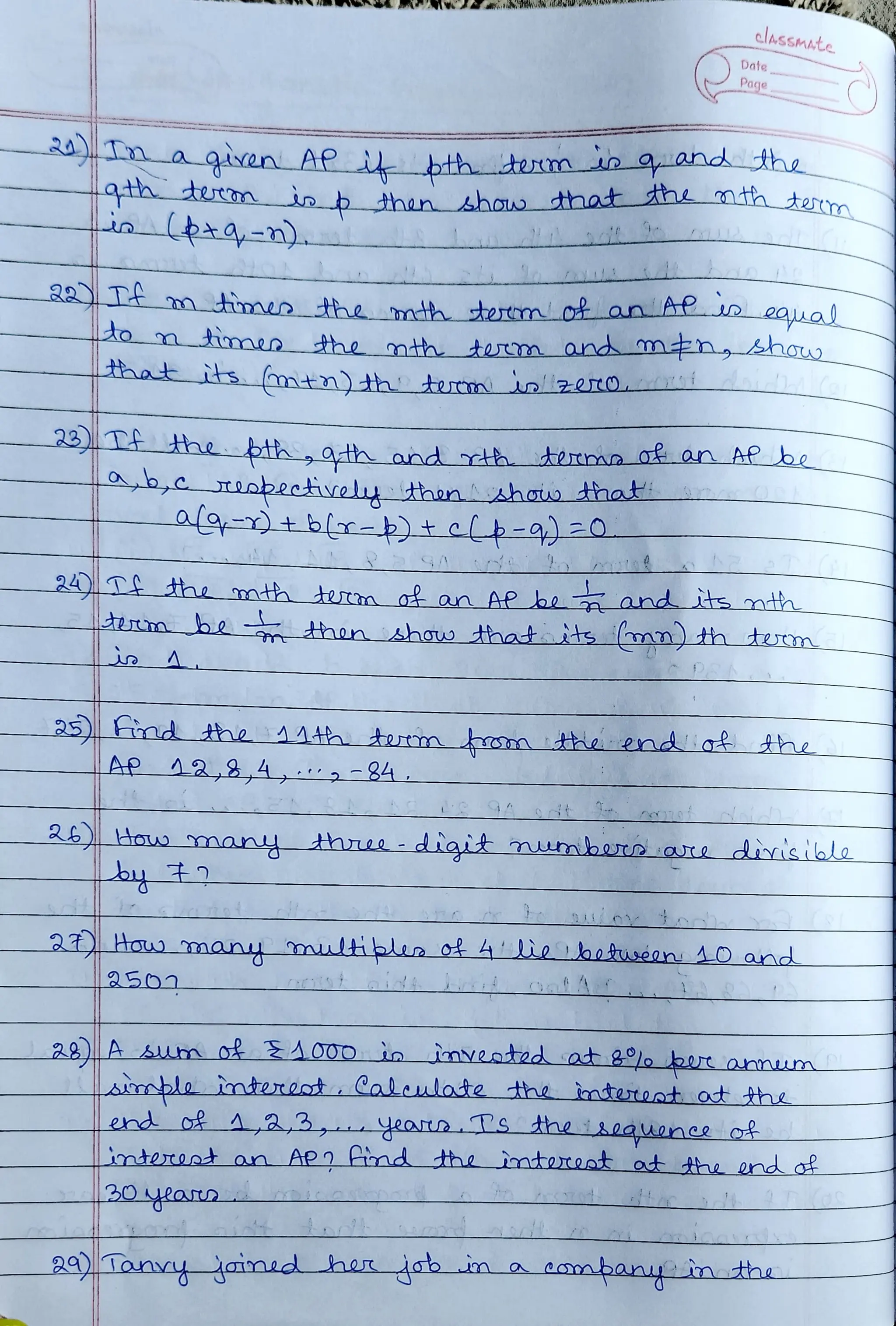 Grade 10 - CBSE - Arithmetic Progression - Worksheet (RSA) | PDF