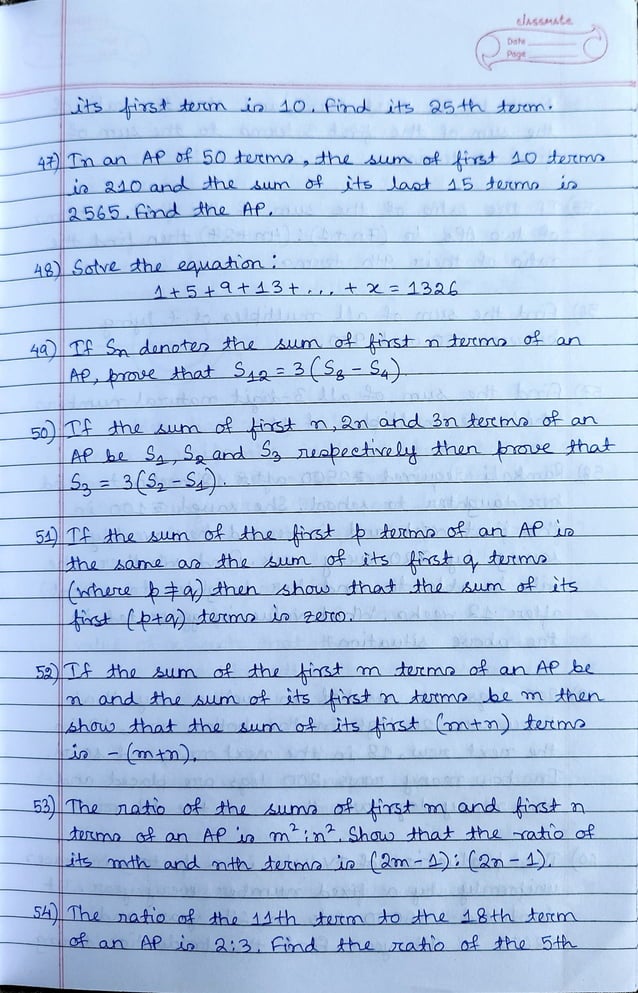 Grade 10 - CBSE - Arithmetic Progression - Worksheet (RSA) | PDF