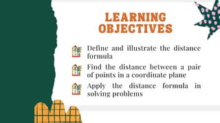 Grade Ten (10) Distance Formula Presentation | PDF