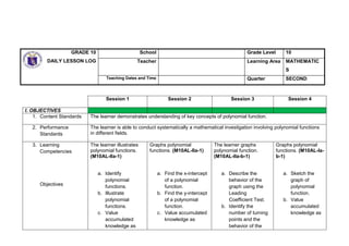 G10_Daily Lesson Log_Second QUARTER.docx