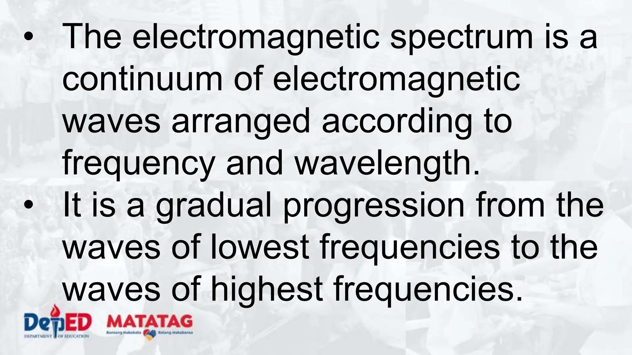 G10 Electromagnetic Spectrum power point | PPTX | Physics | Science