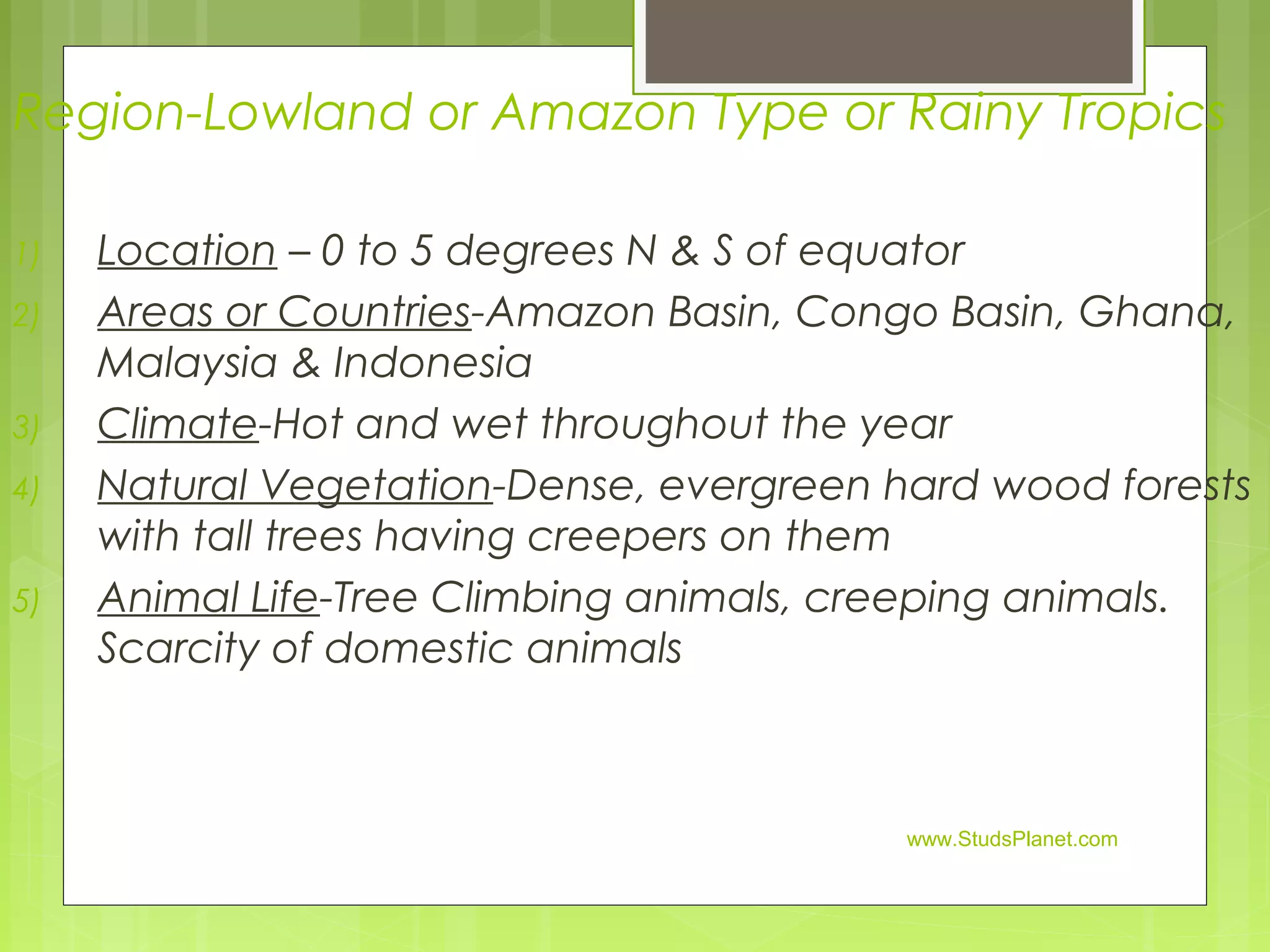 G10 equatorial & tropical regions | PPT