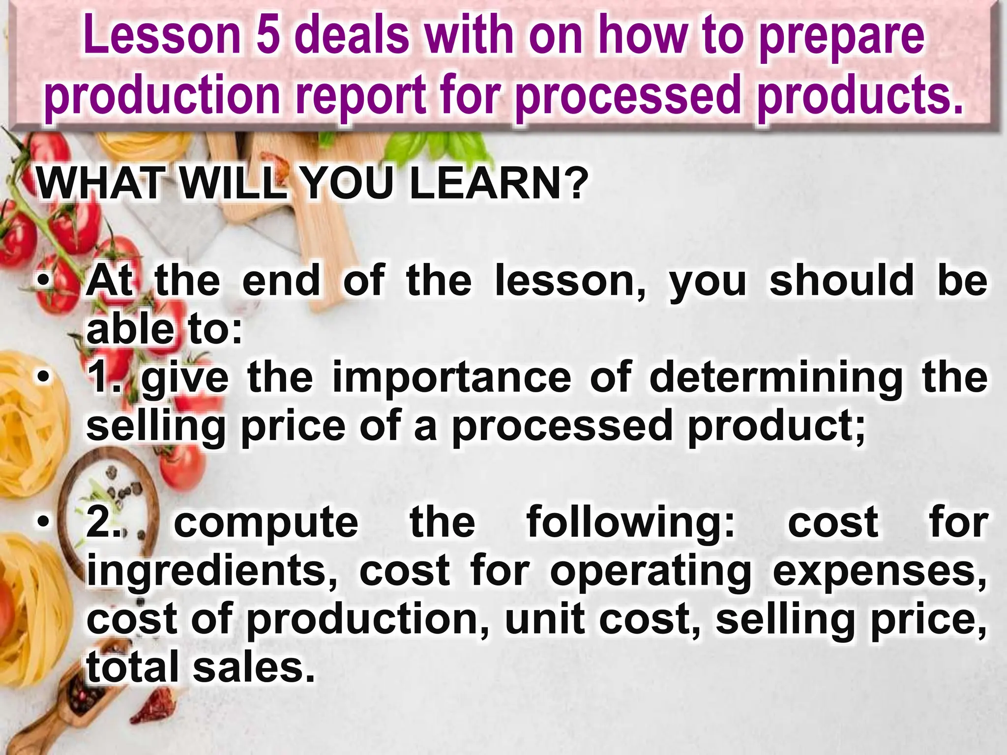 Lesson 5 FOOD lesson and and activity | PPTX