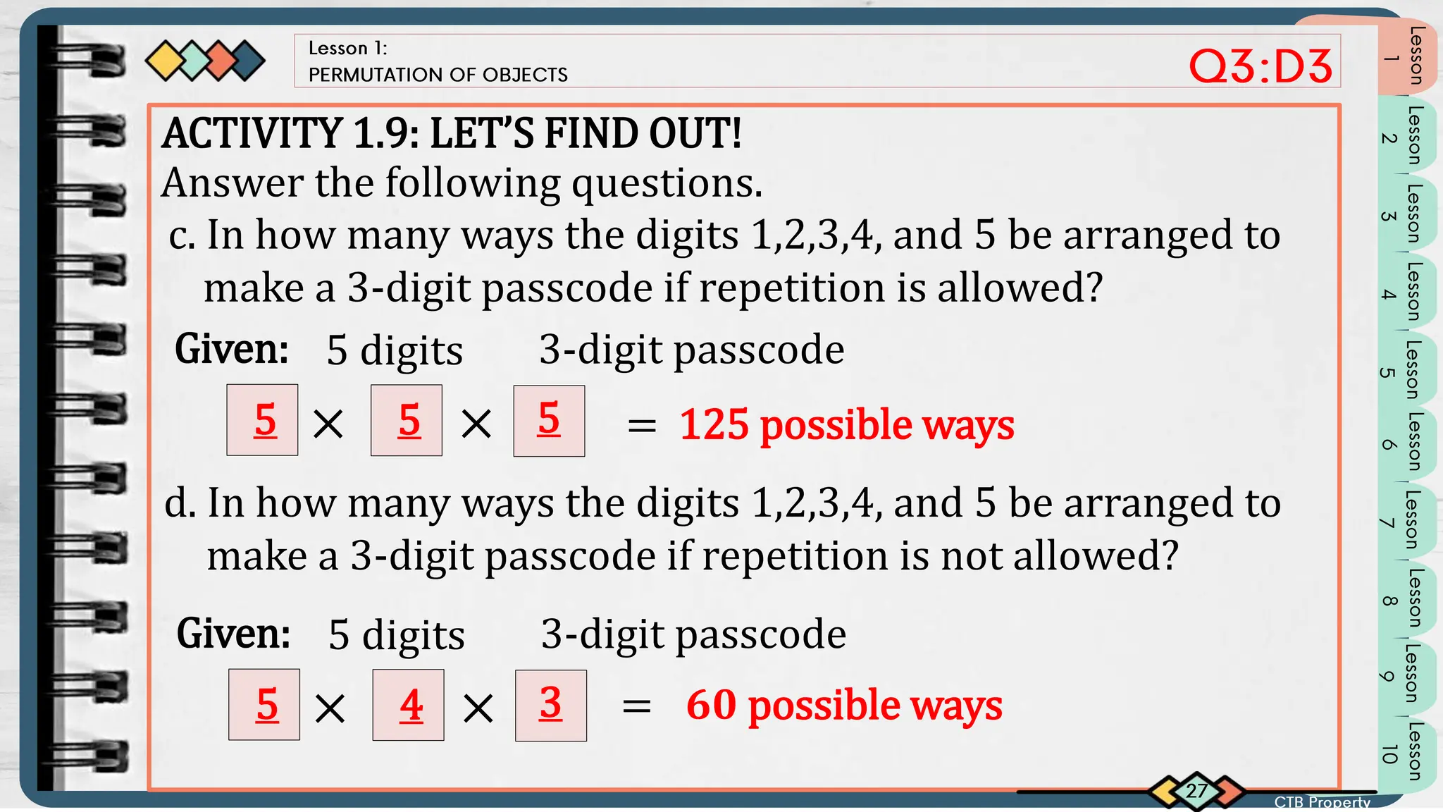 G10m Q3 L1 Permutation Of Objects Grade 10 Pptx