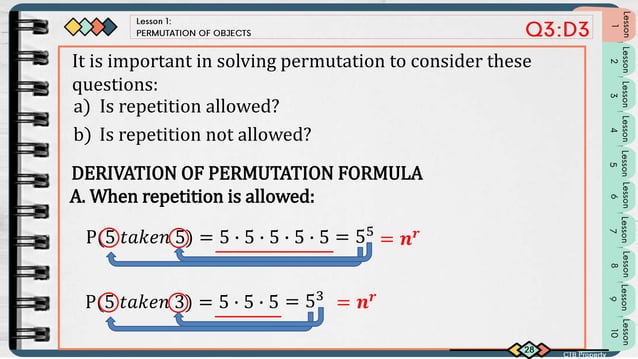 G10m Q3 L1 Permutation Of Objects Grade 10 Pptx