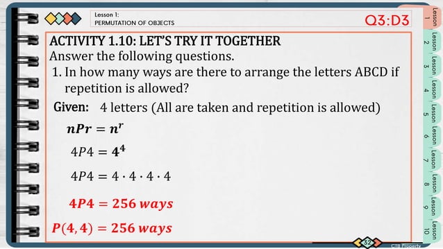 G10m Q3 L1 Permutation Of Objects Grade 10 Pptx