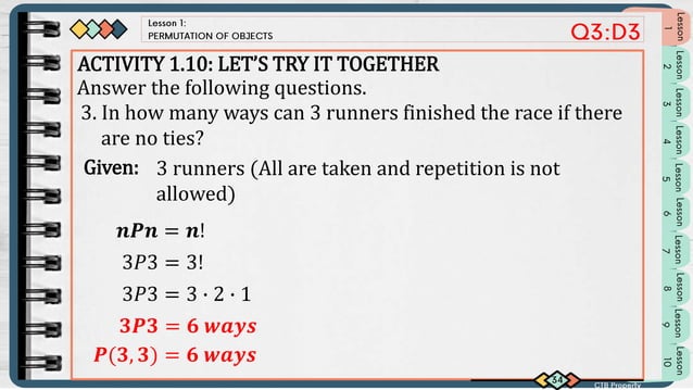 G10m Q3 L1 Permutation Of Objects Grade 10 Pptx
