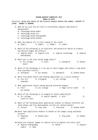 G10 mapeh week 7 and 8 performance task 1st quarter copy copy | DOCX
