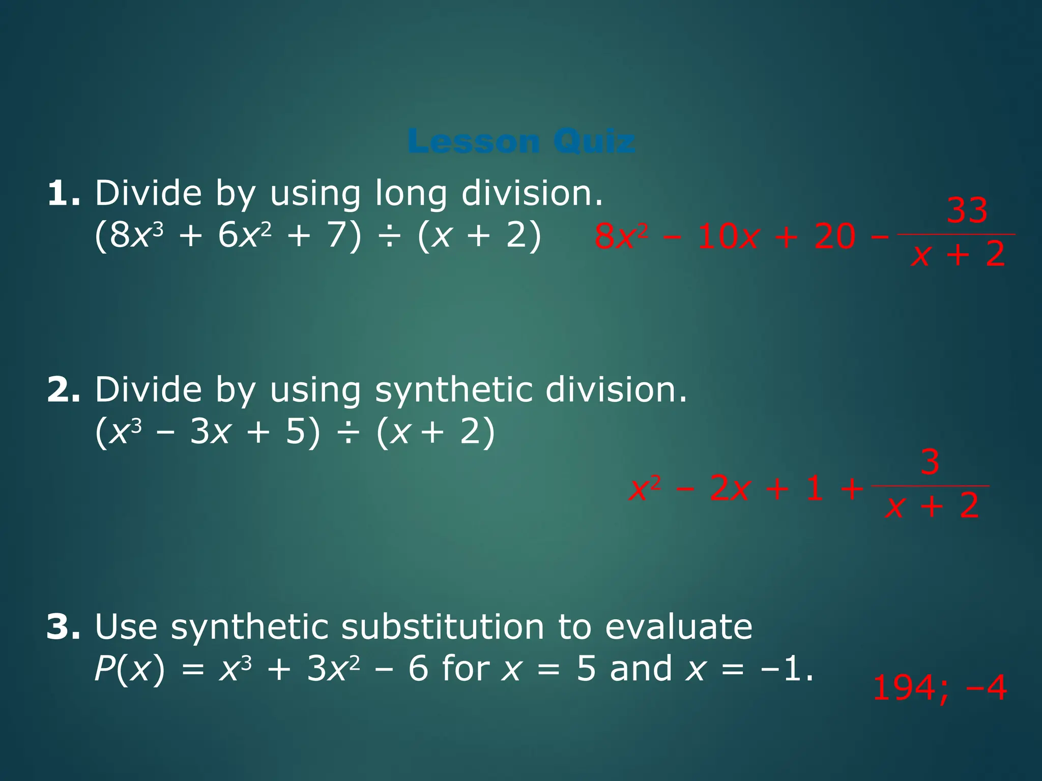 G10 Math Q1-Week 7-Synthetic and Long Divison.ppt