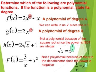 G10 Math Q2- Week 1- Polynomial Functions.ppt | Computing | Technology & Computing