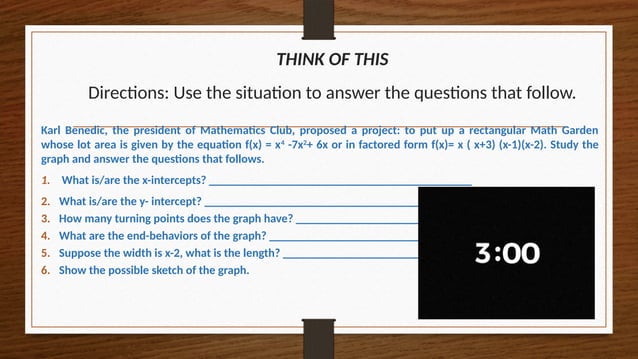 G10 Math Q2 Week 1- Graph of Polynomial Functions.pptx | Physics | Science