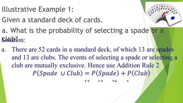 G10 Math Q3- Week 9- Mutually Exclusive Events.ppt | Chemistry | Science
