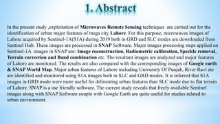 Exploration of snap using sentinal 1 images | PPTX