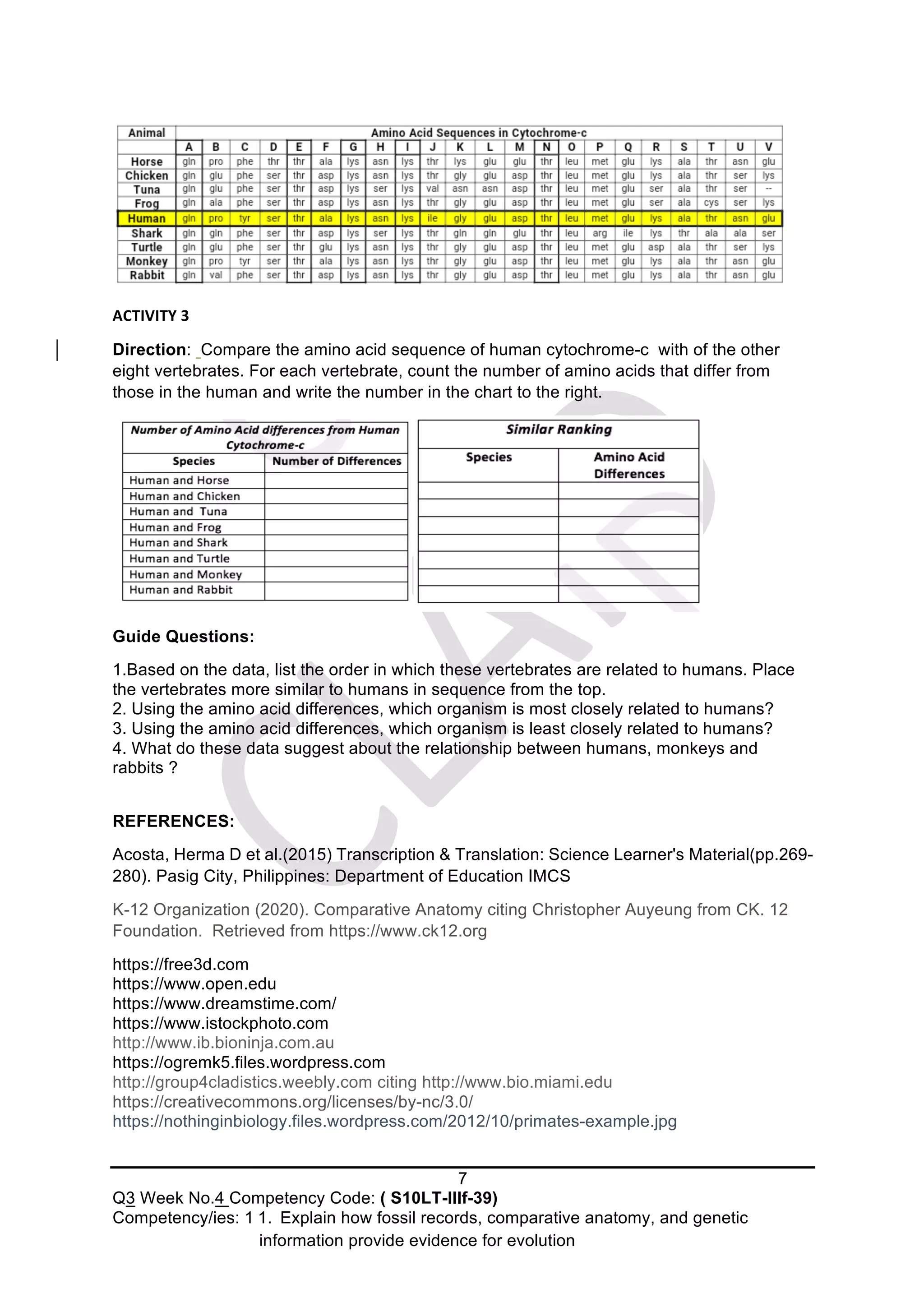G10 q3 w5_biodiversity _ evolution_removed | PDF