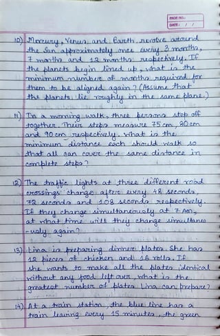 CBSE Grade 10 Ch 1 Real Numbers Previous 20 Years Board Exam Case Based ...