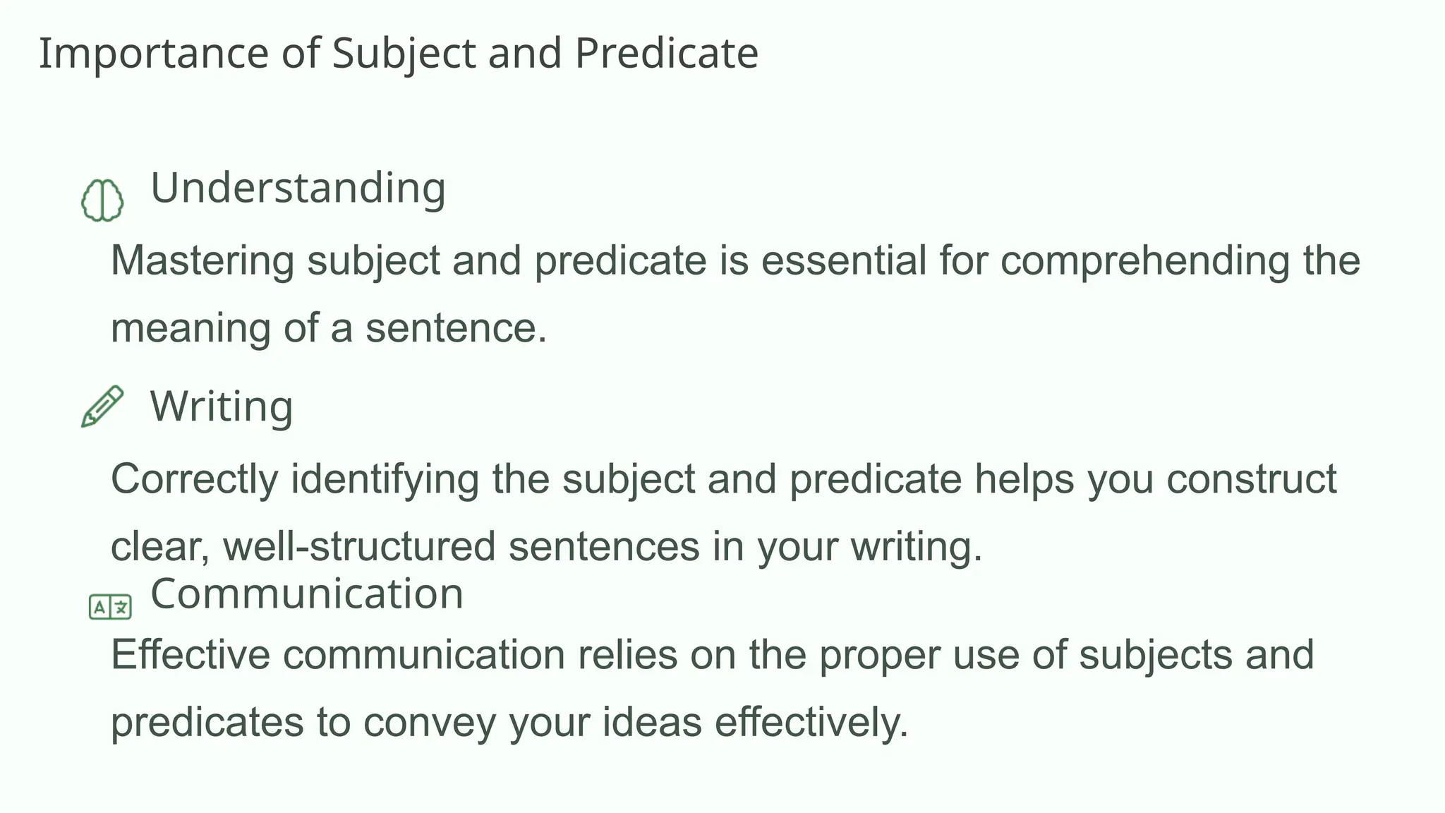 Learning about the Subject and Predicate | PPTX | Programming Languages | Computing