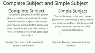 Learning about the Subject and Predicate | PPTX | Programming Languages | Computing