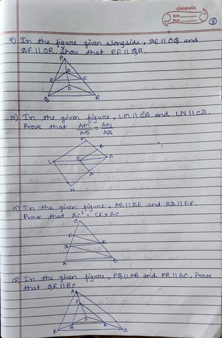 Grade 10 - CBSE - Triangles - Worksheet (RSA) | PDF