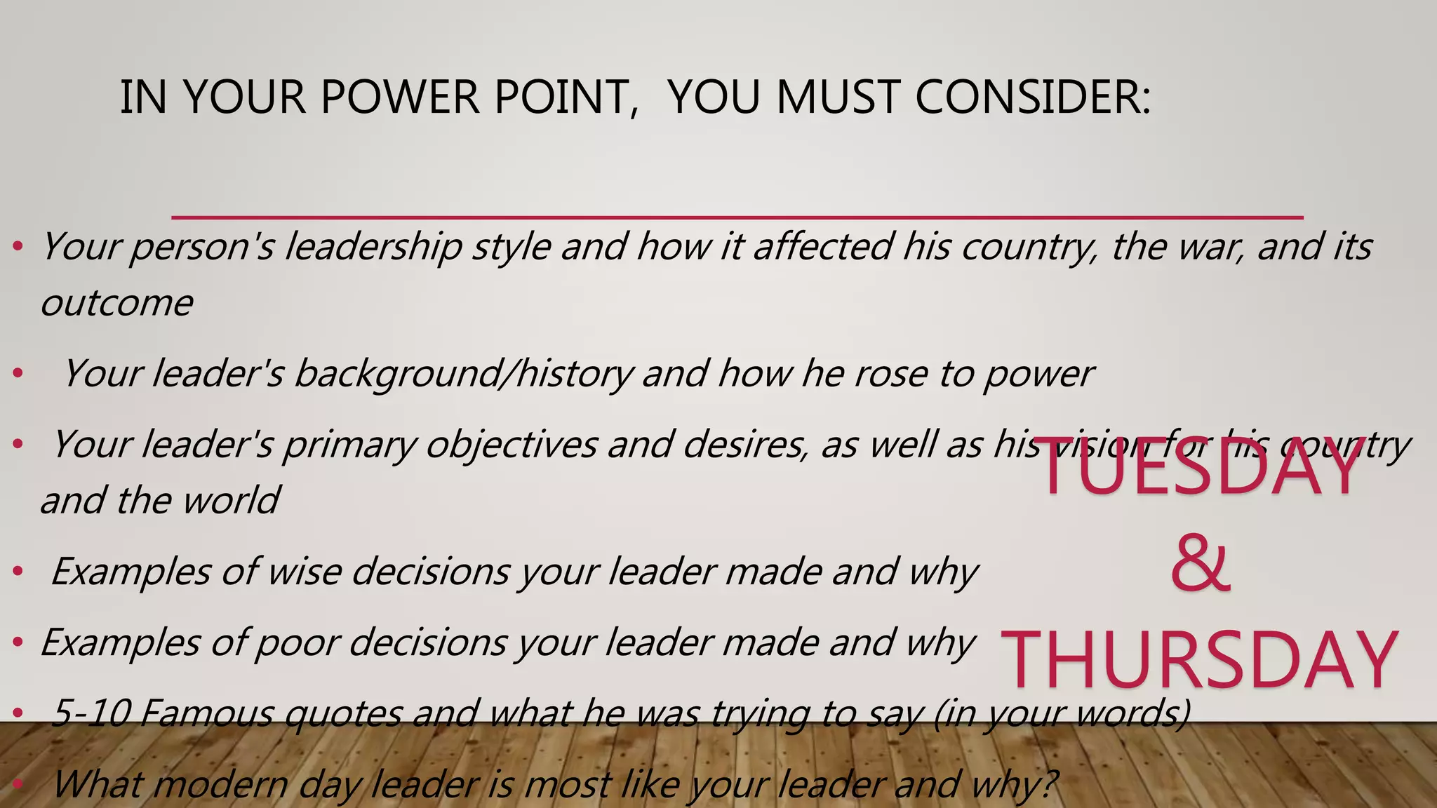 G10 war leaders powerpoint presentation & investigation (1) | PPT