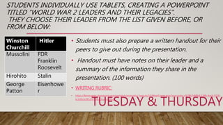 G10 war leaders powerpoint presentation & investigation (1) | PPT