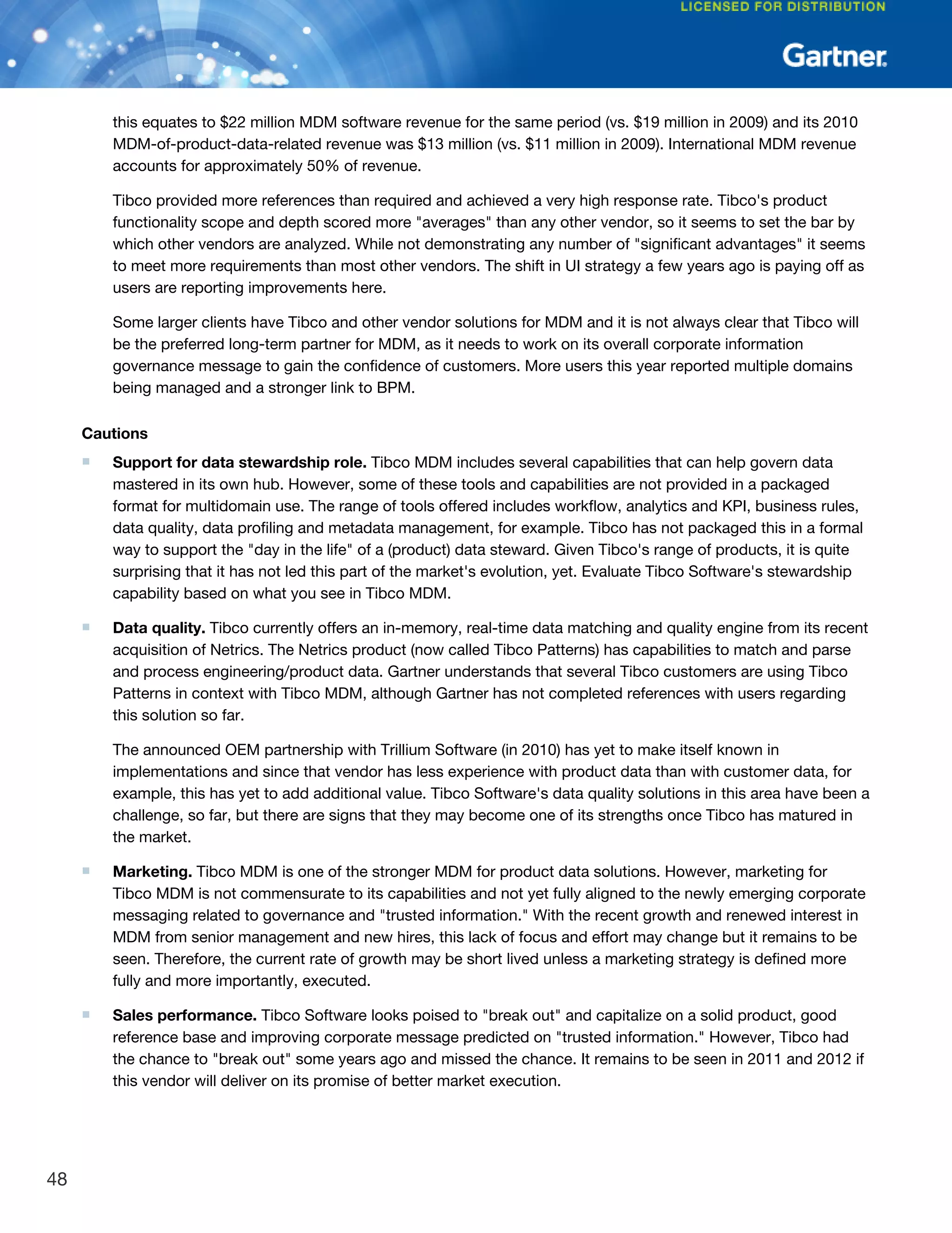 G11.2011 magic quadrant for mdm of product data solutions | PDF