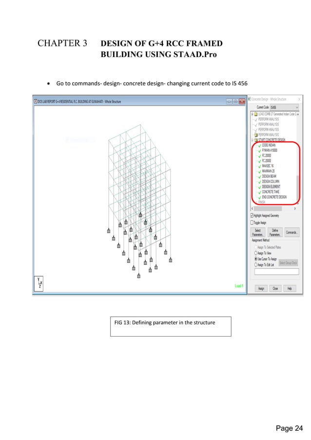 REPORT ON G+4 RCC HOSTEL BUILDING ANALYSIS AND DESIGN USING STAAD PRO SOFTWARE | PDF