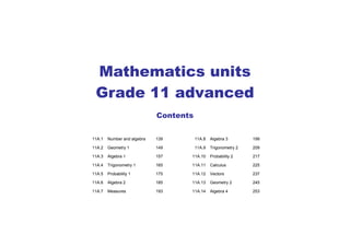 Grade 11 advance mathematics book with solution | PDF