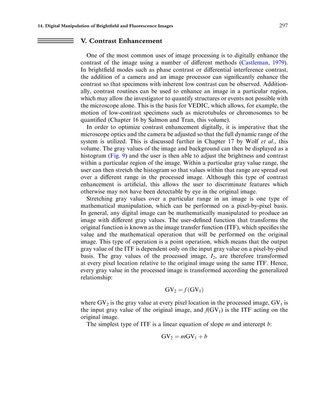 GRUPO 1 : digital manipulation of bright field and florescence images noise reduction contrast ...