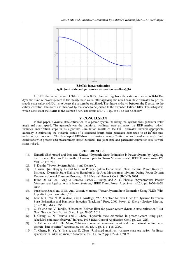 Joint State And Parameter Estimation By Extended Kalman Filter Ekf