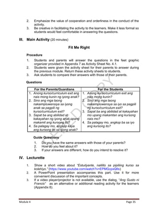 G11 career guidance manual for teachers | PDF