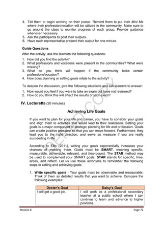 G11 career guidance manual for teachers | PDF